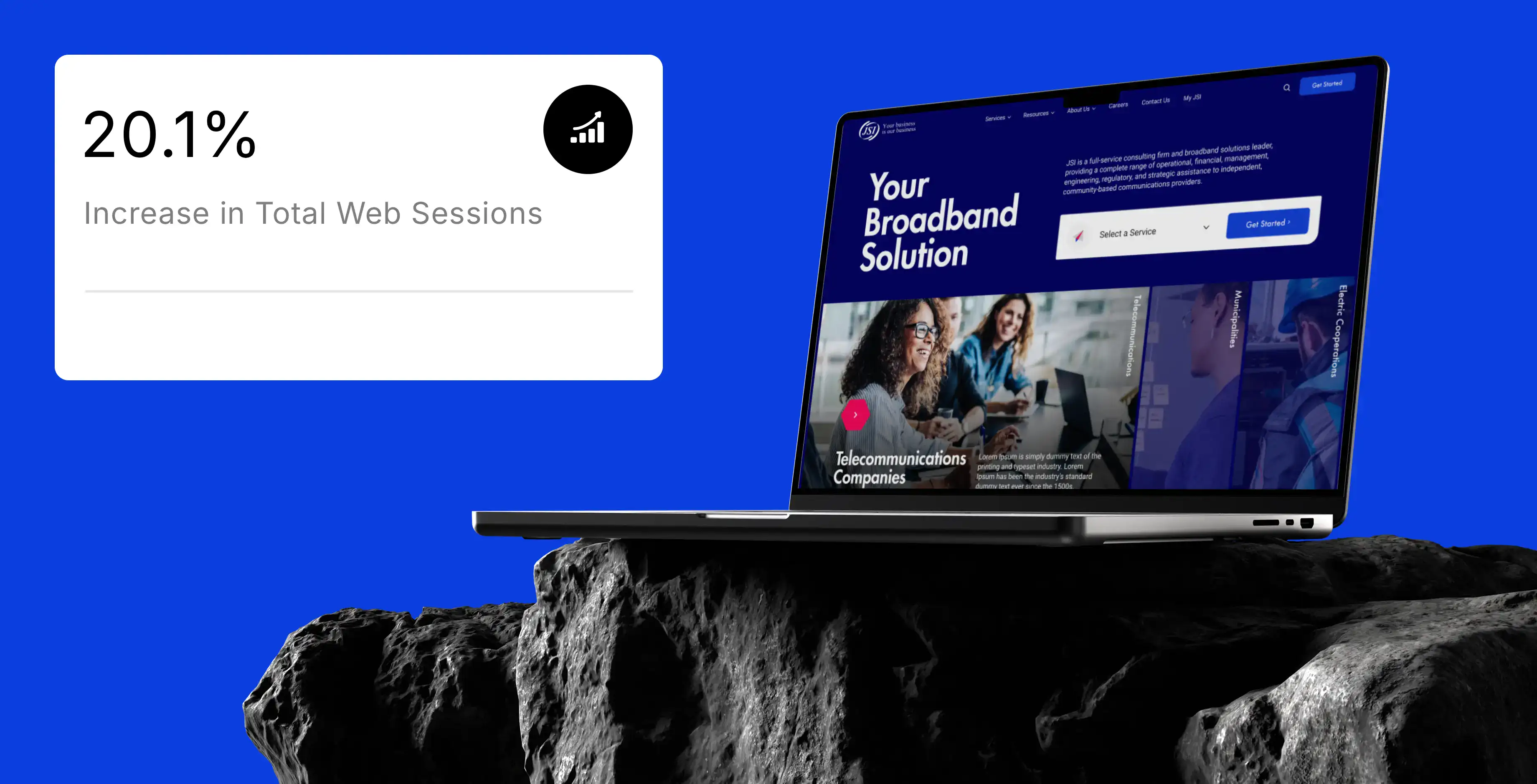 20.1 % Increase in Web Sessions Via Web Design | Case Study